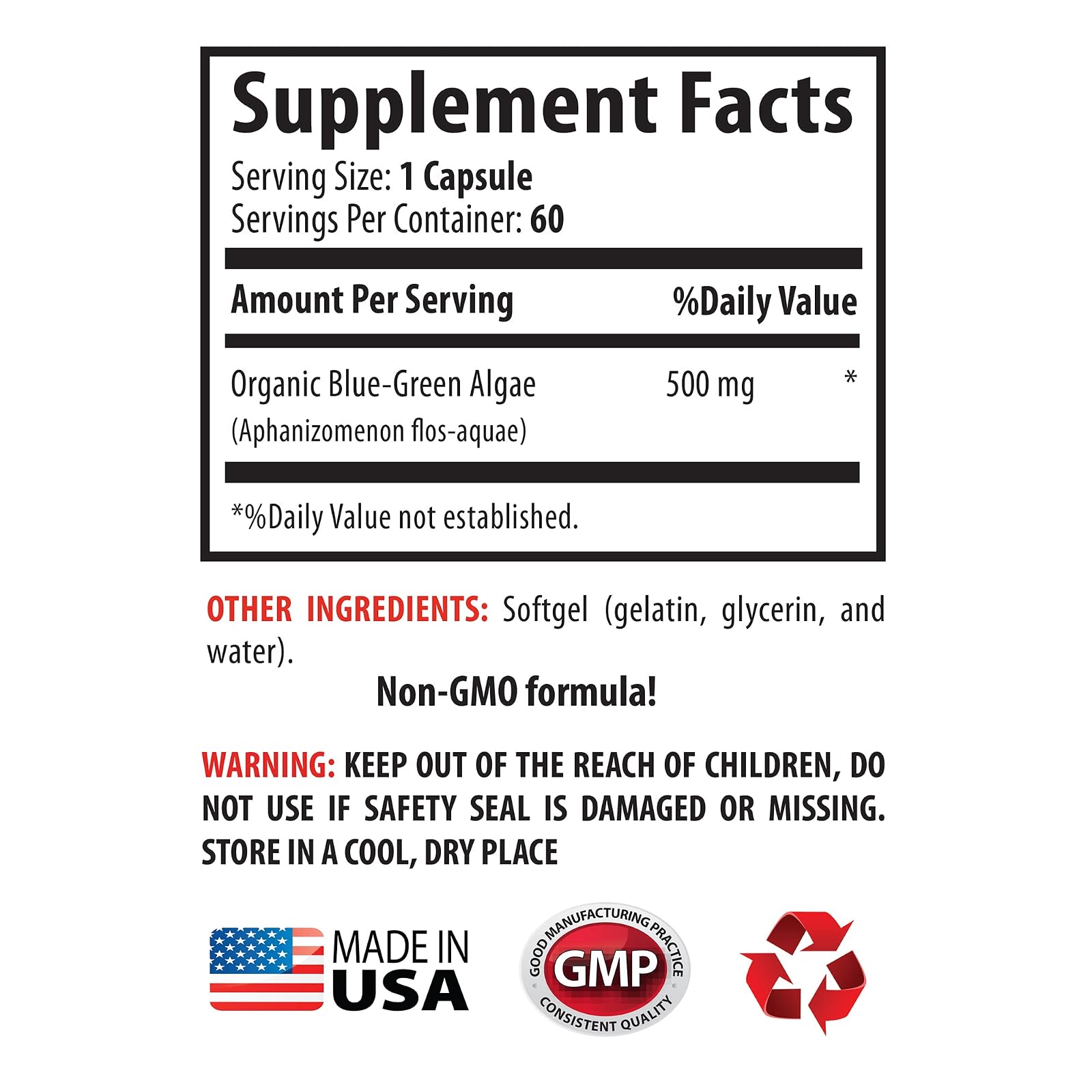 Pure Herbal spirulina & chlorella supplement