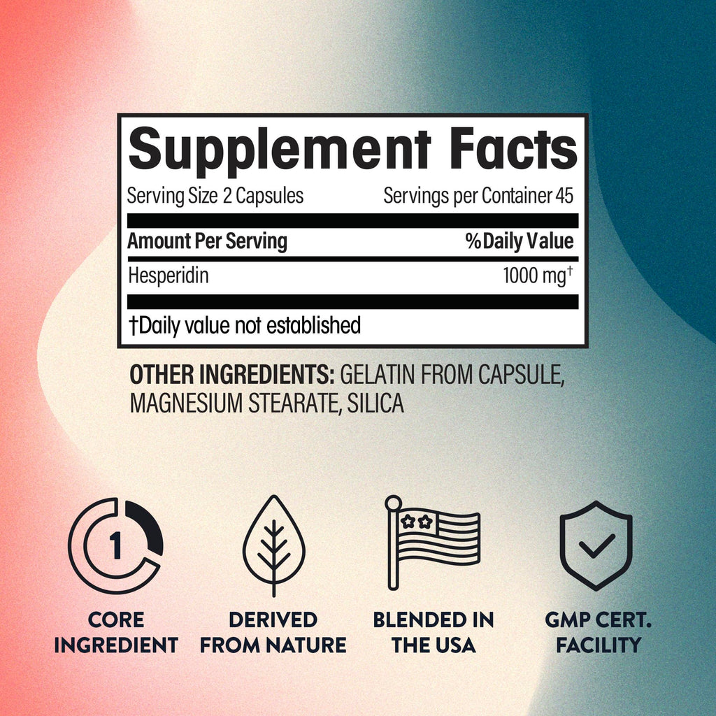 Pure Hesperidin capsules for wellness