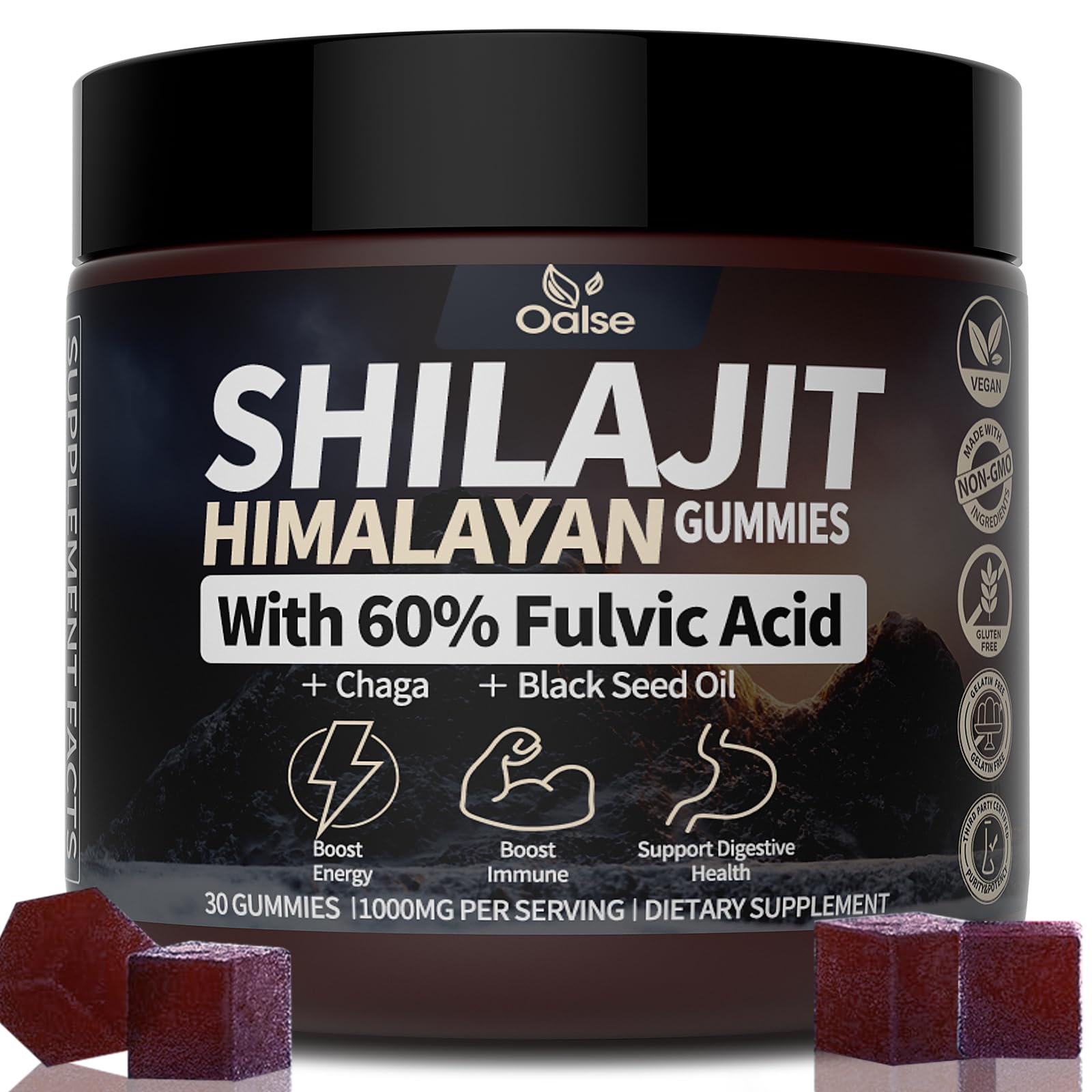 Pure Himalayan Shilajit gummies for energy