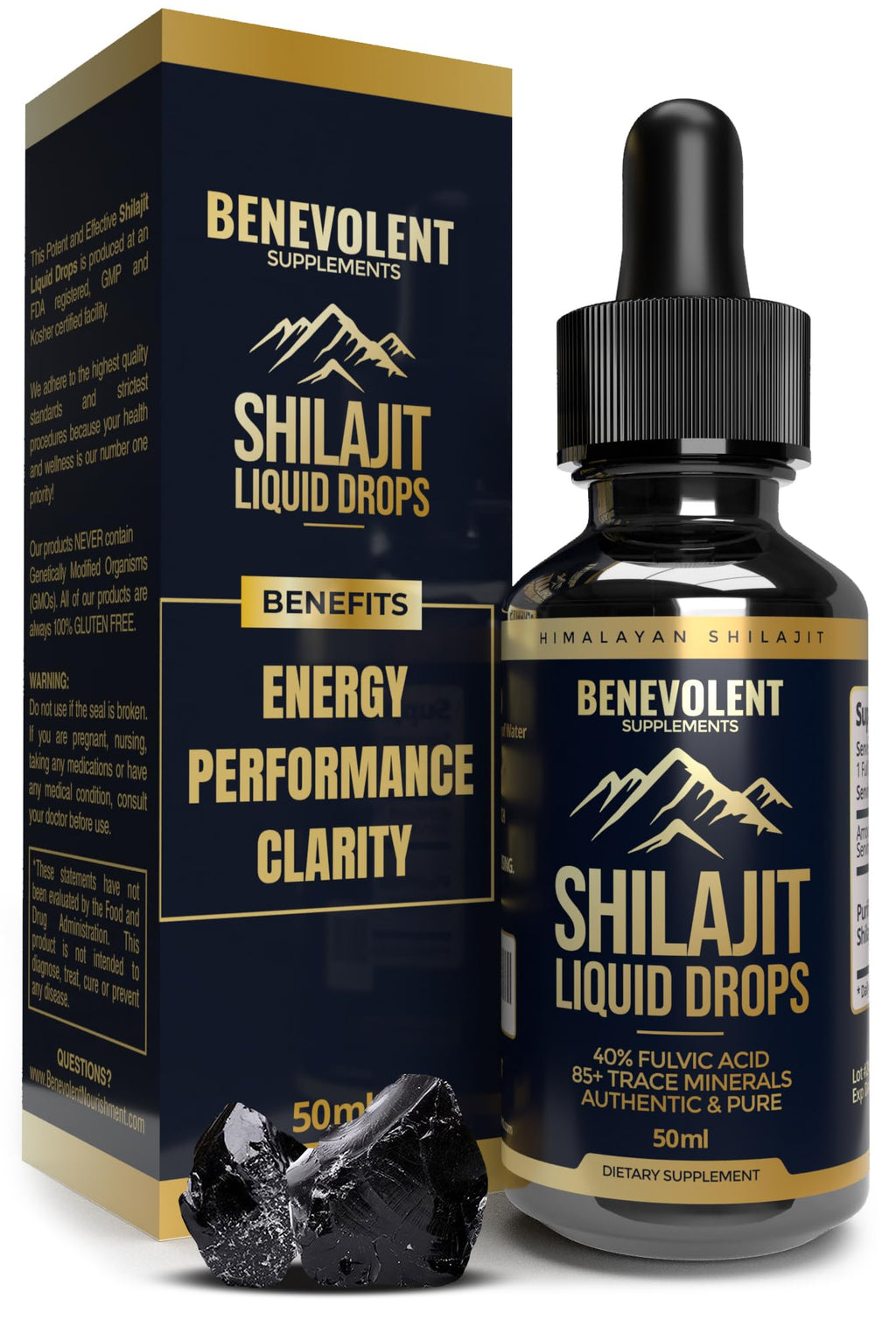 Pure Himalayan Shilajit liquid drops