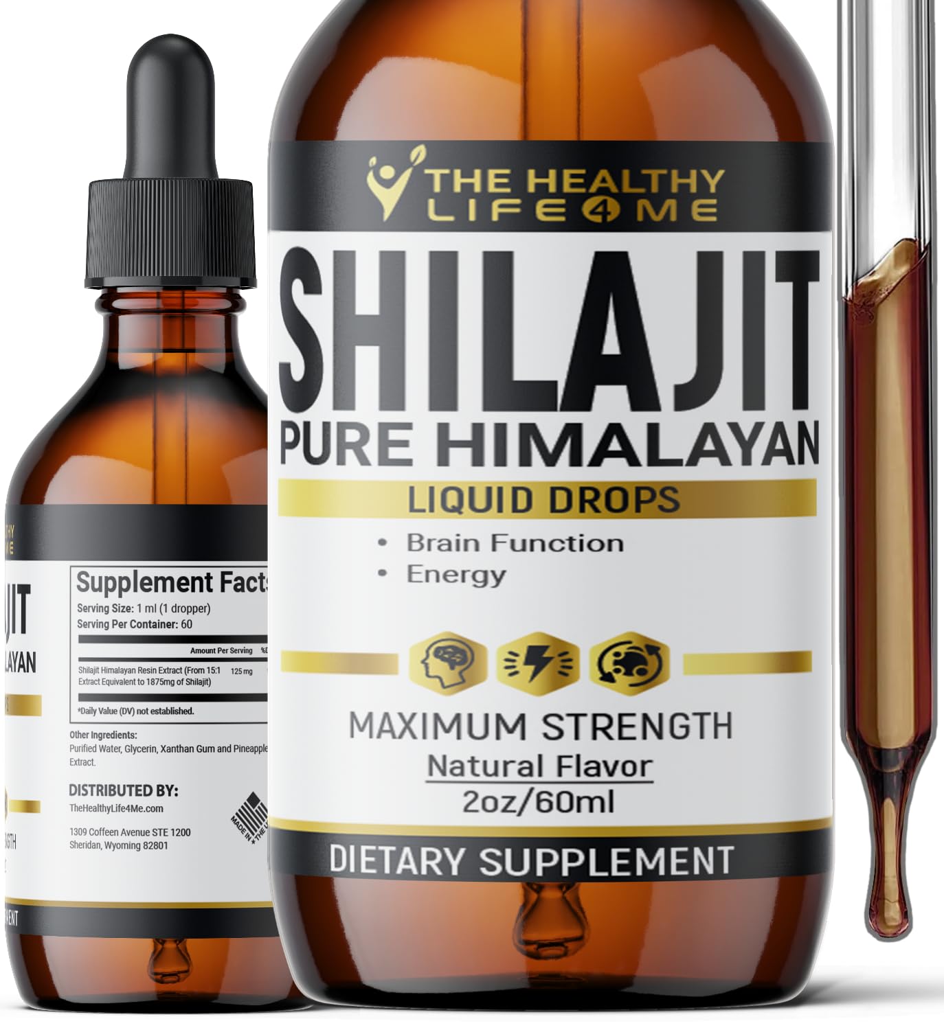 Pure Himalayan shilajit liquid drops