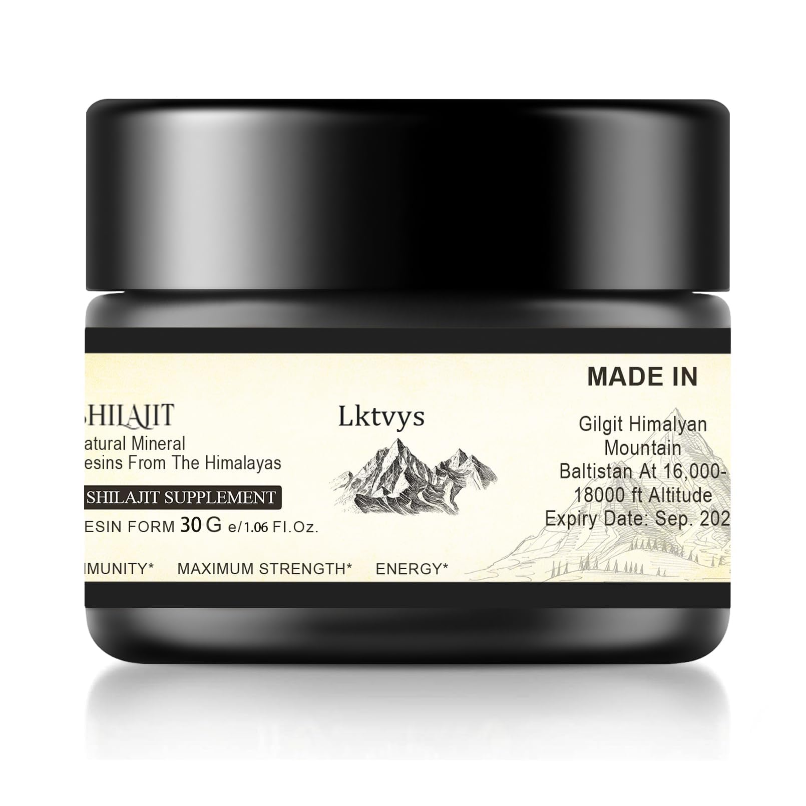 pure Himalayan Shilajit resin supplement