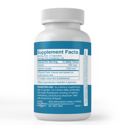 pure ingredients calcium for wellness