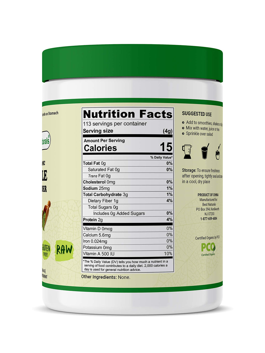 pure kale powder for nutrition