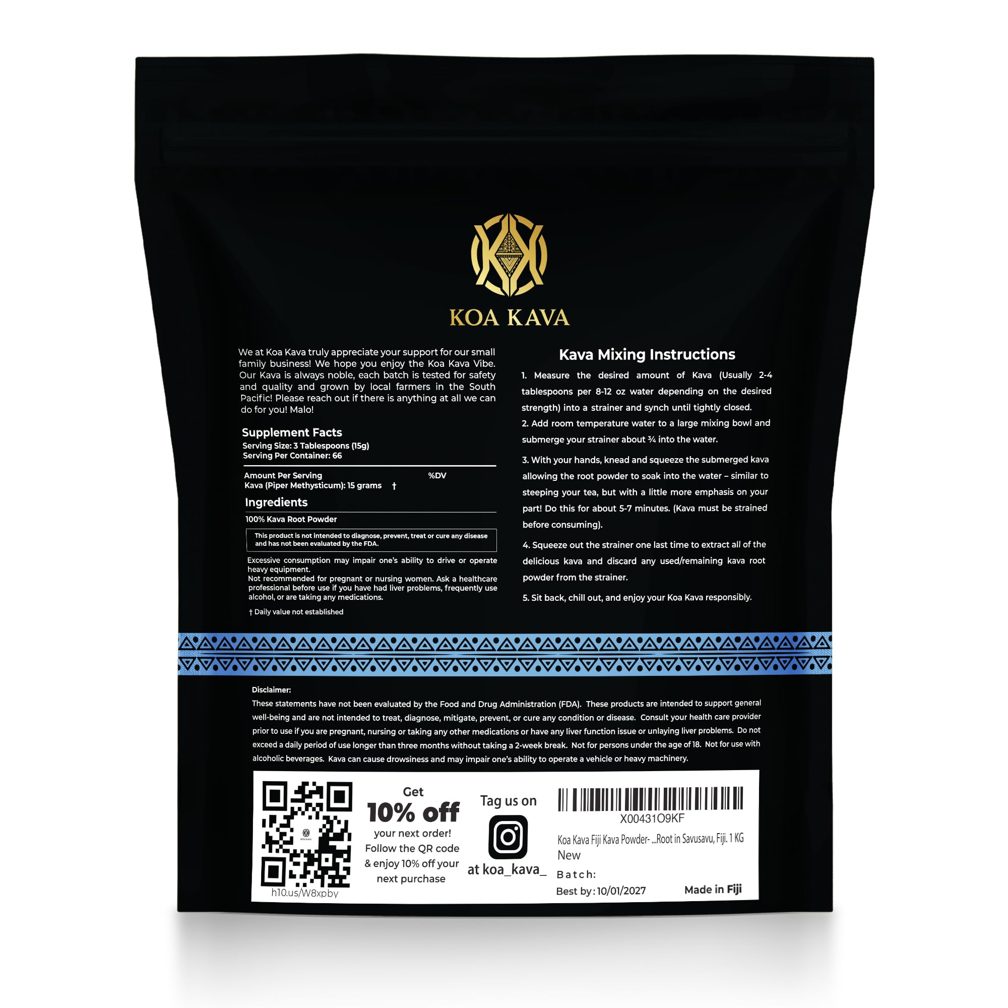 pure kava kava root powder