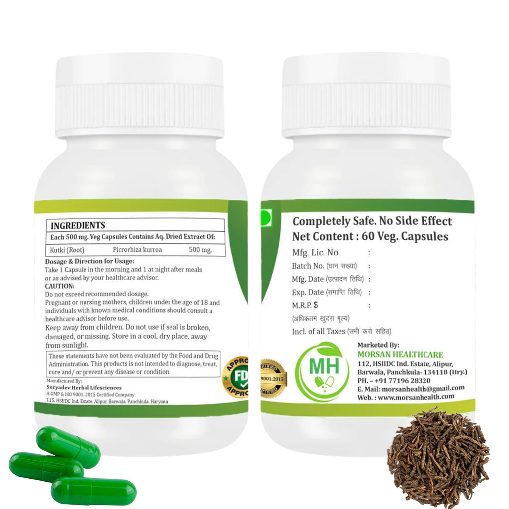 Pure Kutki capsules for digestive health