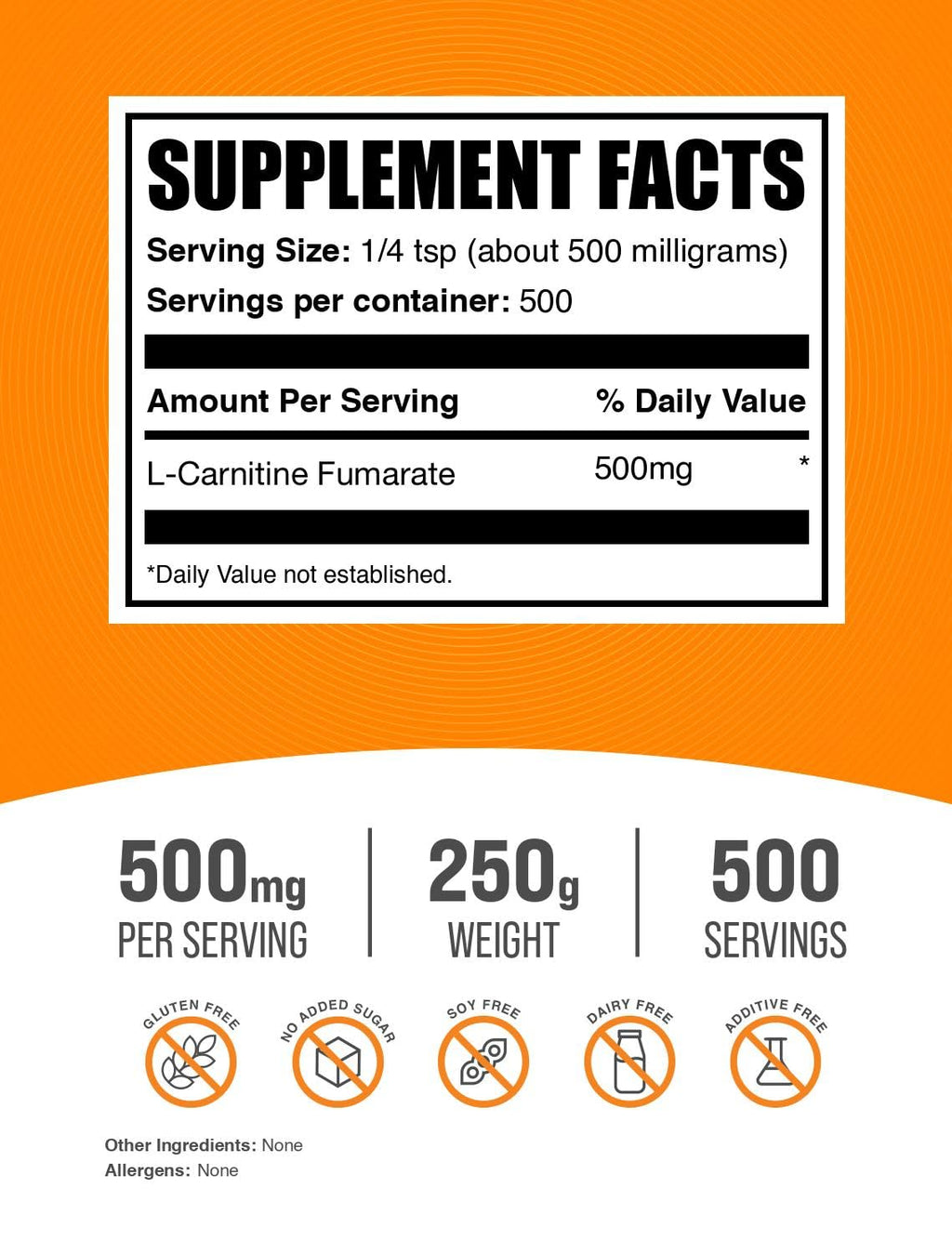 pure l-carnitine fumarate supplement