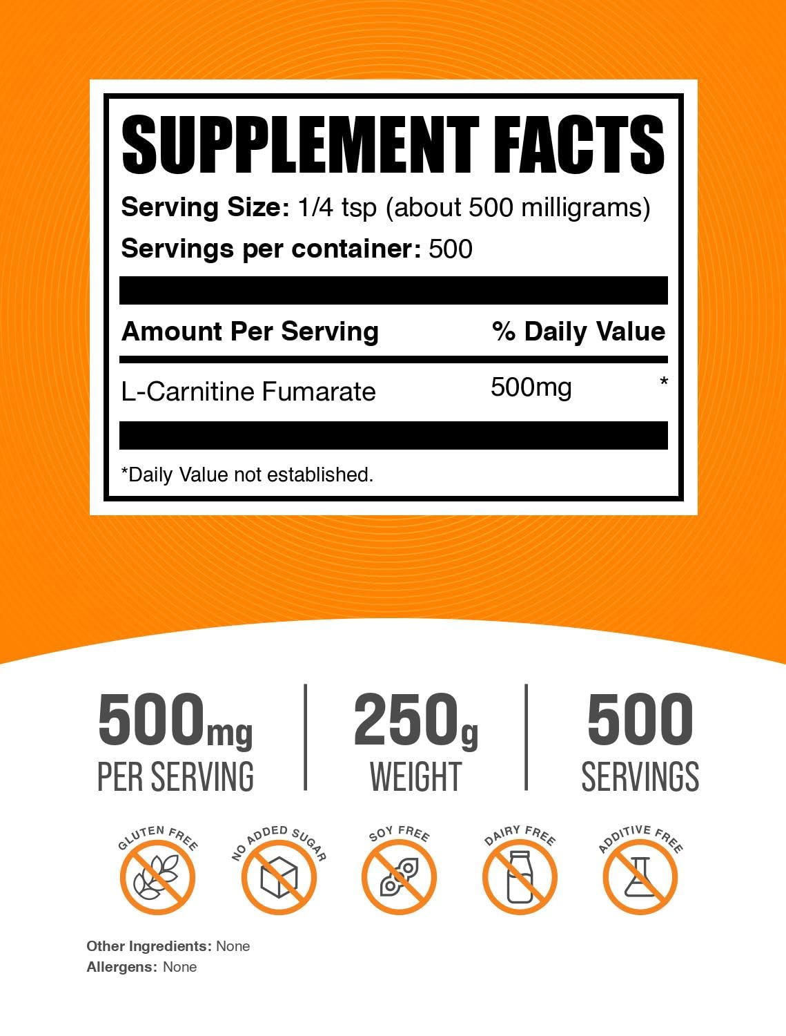 pure l-carnitine fumarate supplement