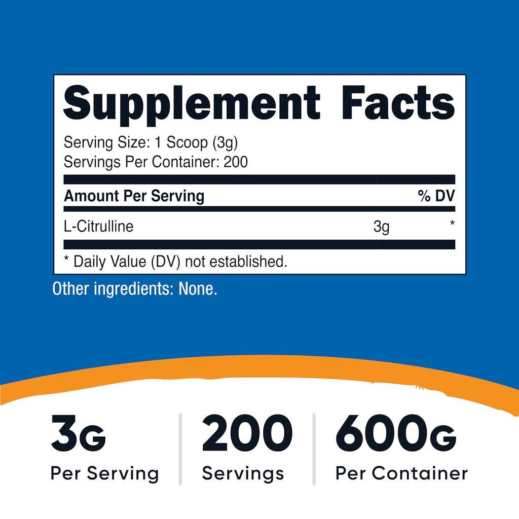 Pure L-Citrulline Powder boosts workout performance