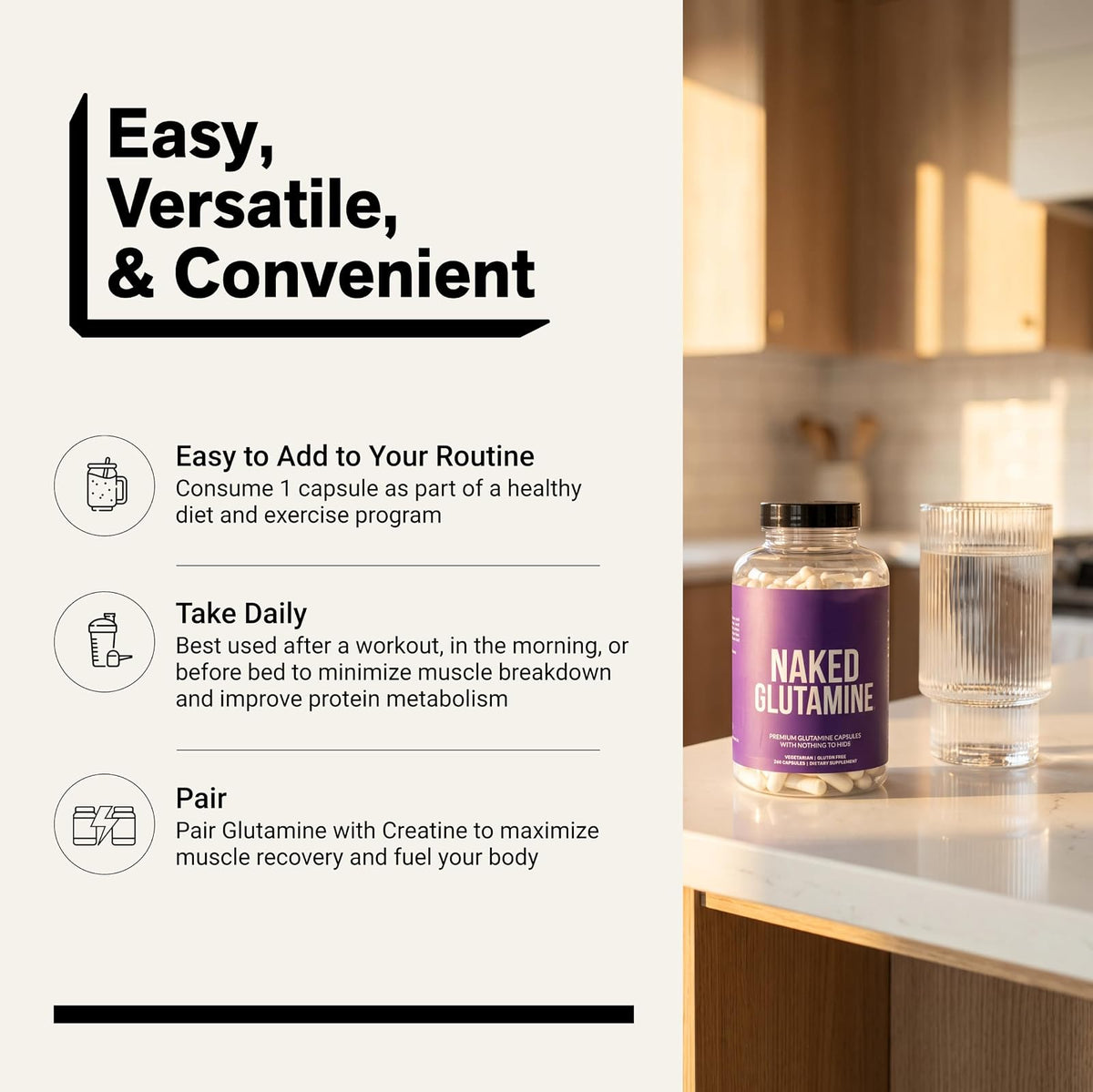 pure l-glutamine for optimal performance