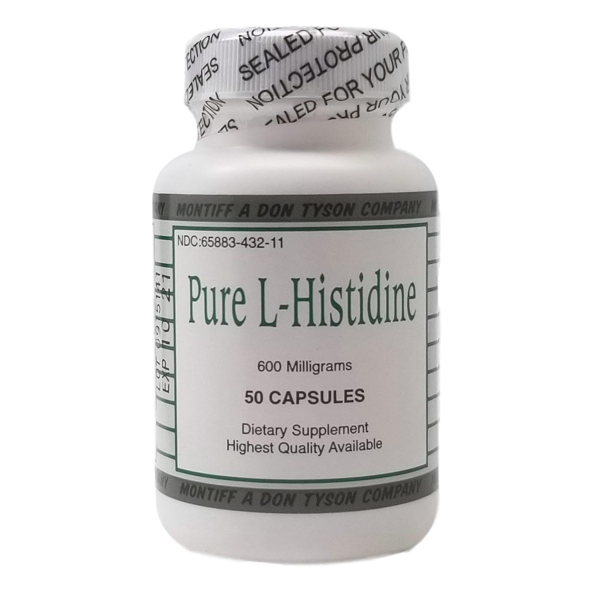 Pure L-Histidine 600 mg capsules