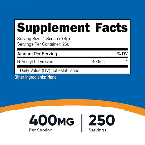 Pure l-tyrosine supplement for focus