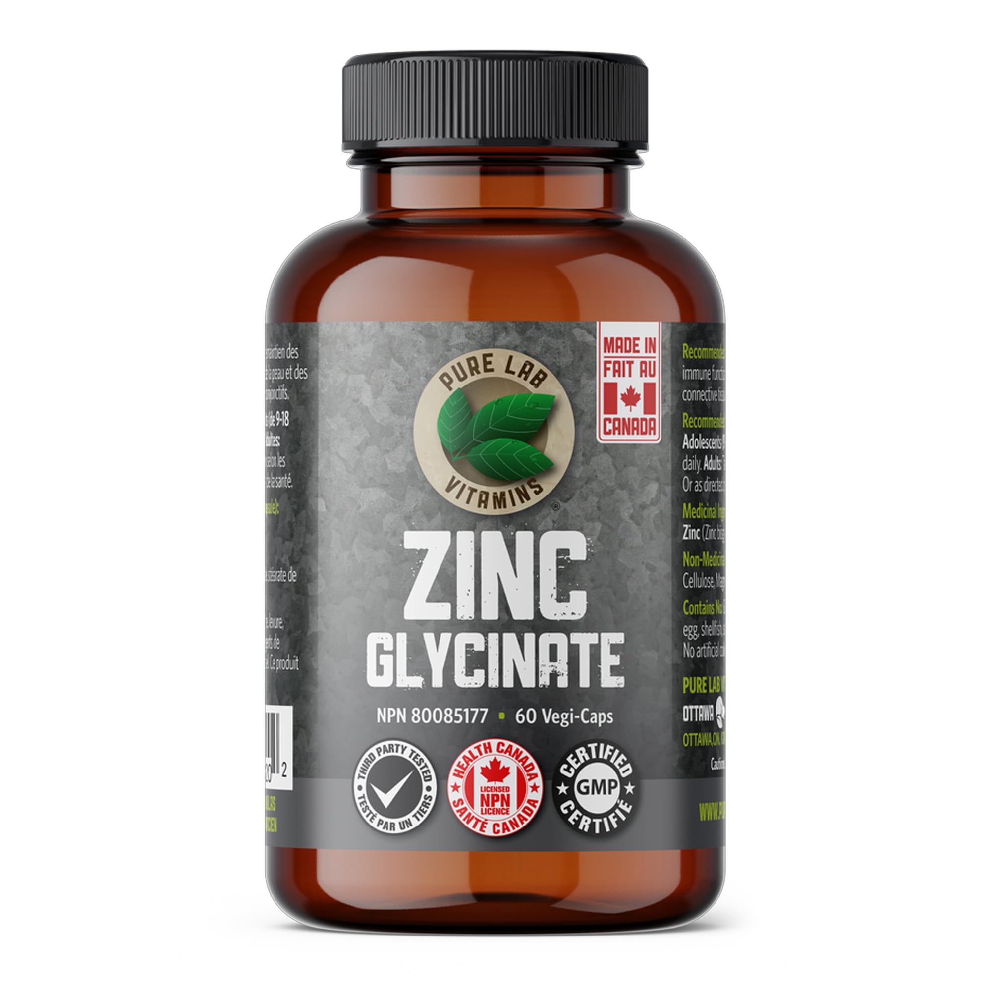 Pure Labs zinc supplement for immunity