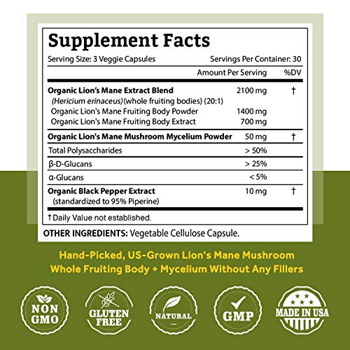 Pure Lion's Mane for immune support