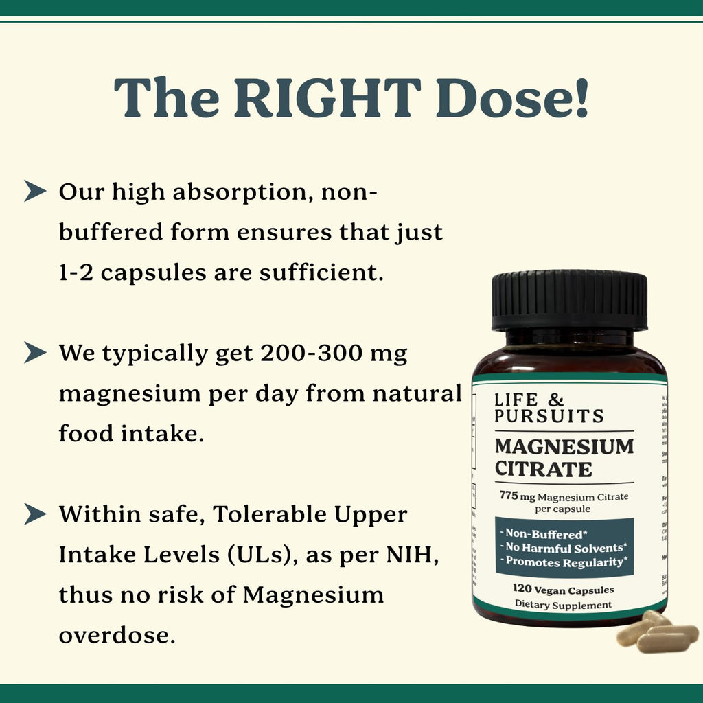 pure magnesium citrate for energy support