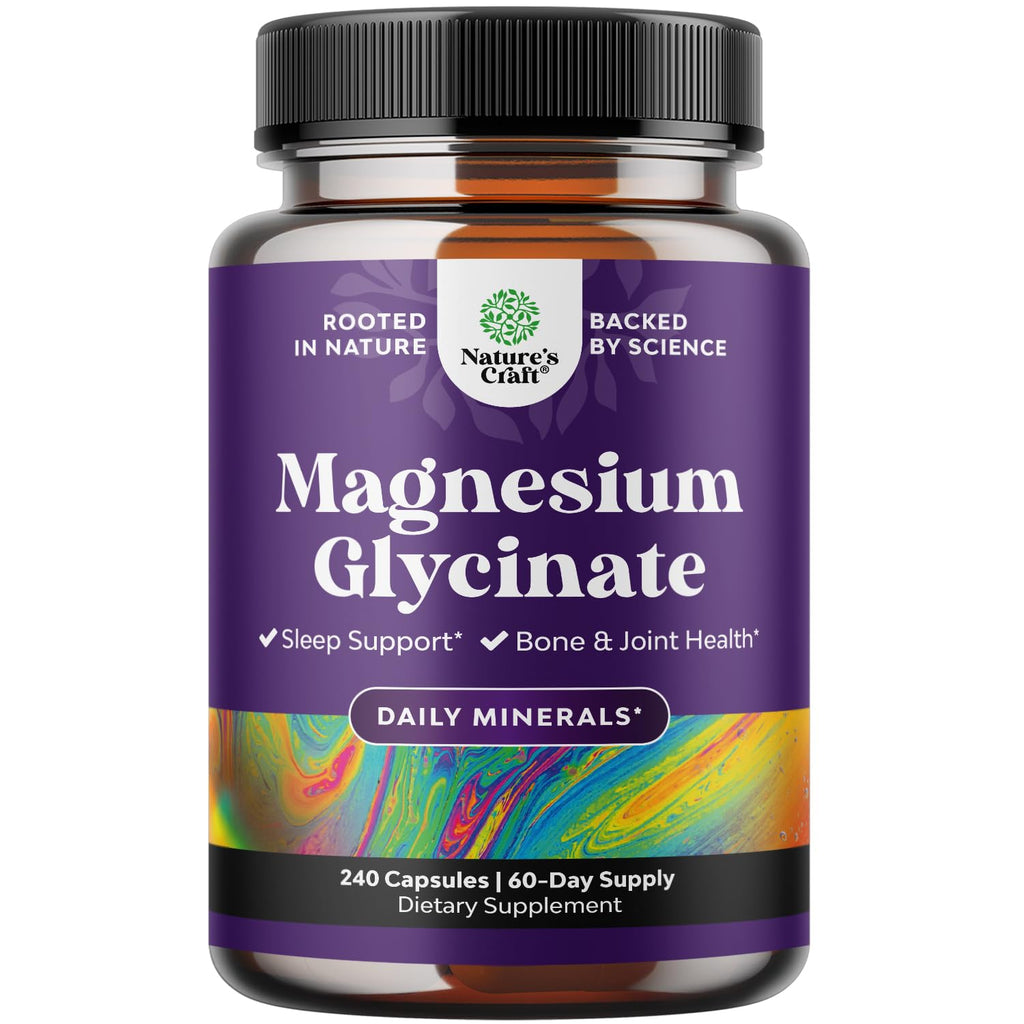 Pure magnesium glycinate capsules 400 mg