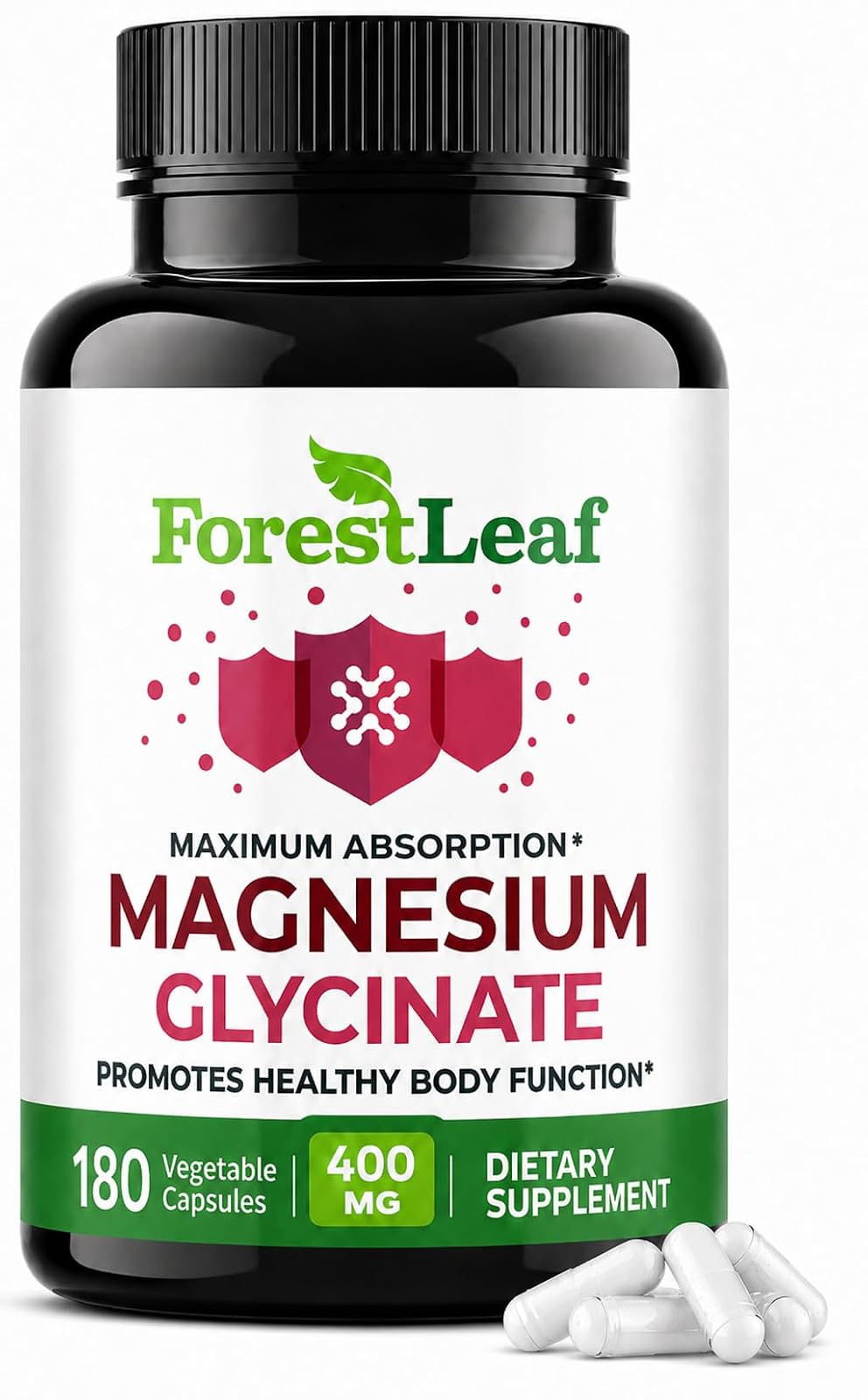 Pure magnesium glycinate capsules for sleep