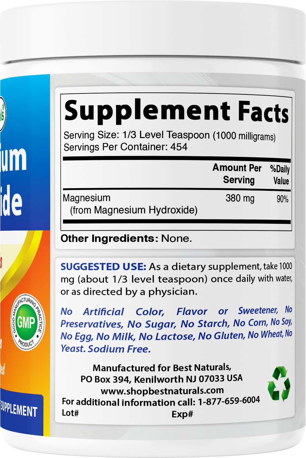 pure magnesium hydroxide for vitality