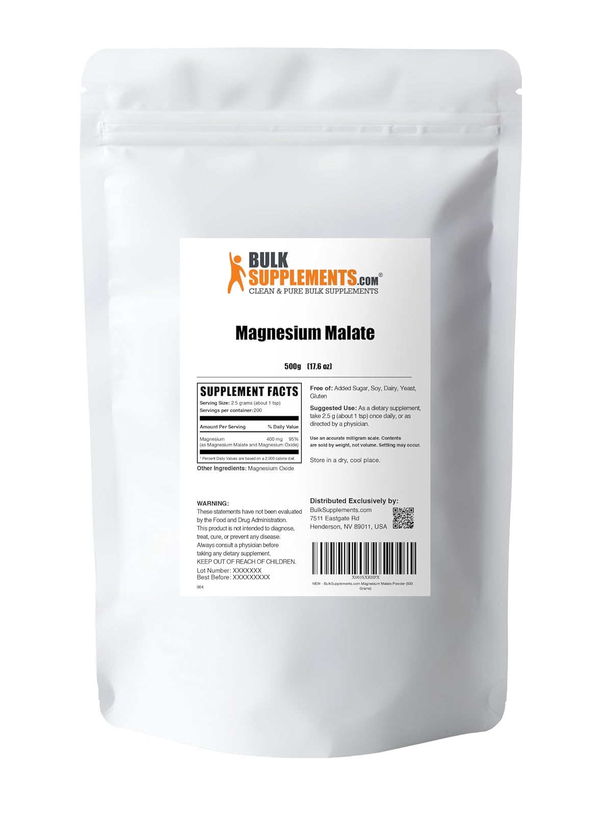 pure magnesium malate for wellness