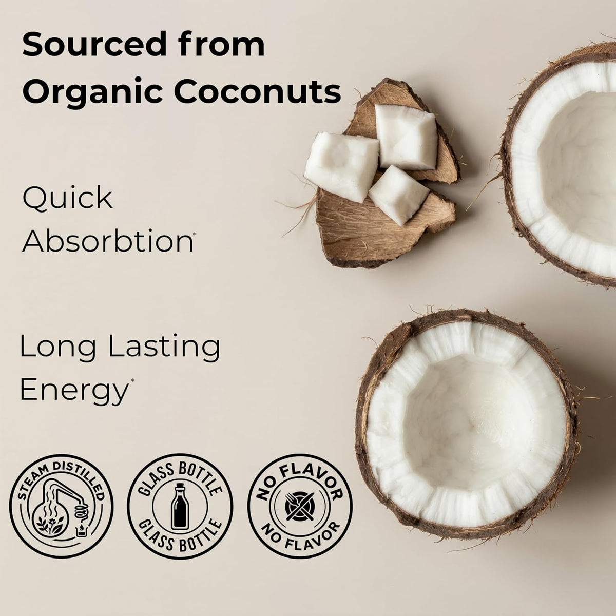 Pure MCT oil for energy boost