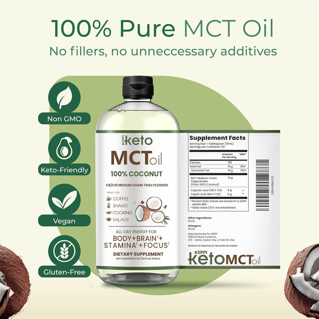 Pure MCT oil for healthy fats