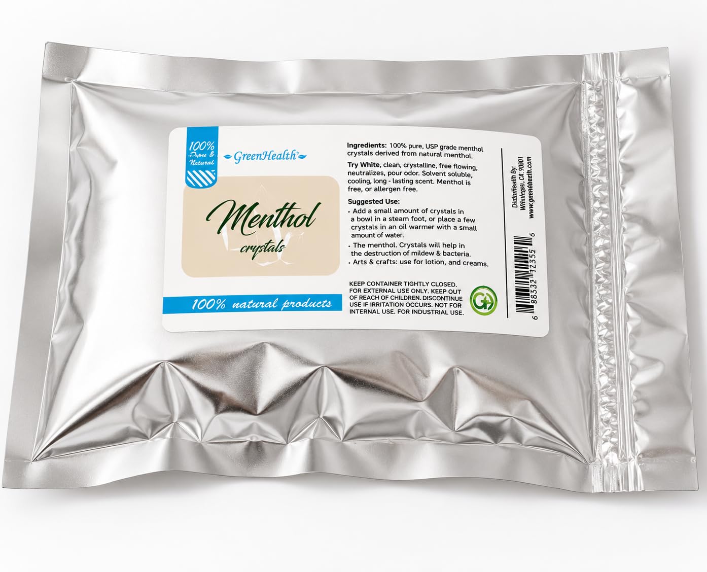 pure menthol crystals for relief