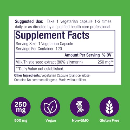 pure milk thistle capsules for natural support