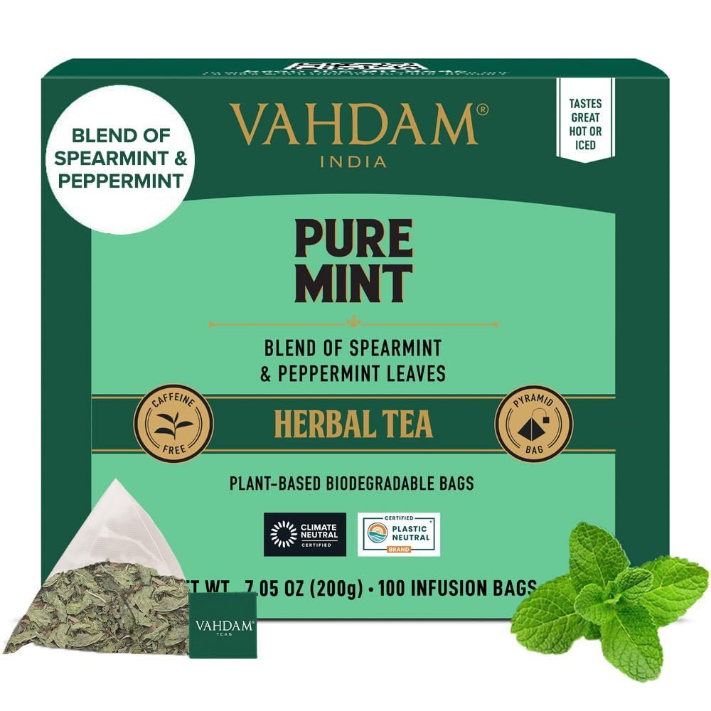 pure mint herbal tea bags