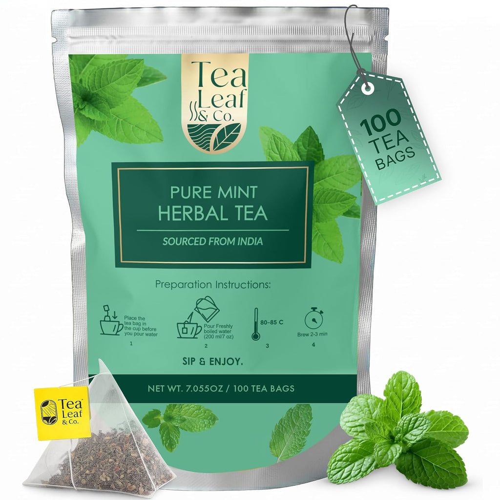 pure mint herbal tea bags