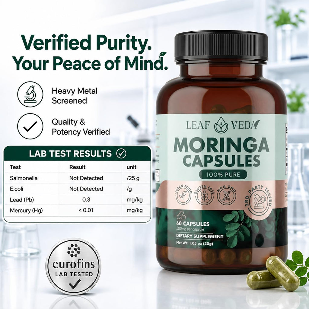 Pure Moringa capsules for energy