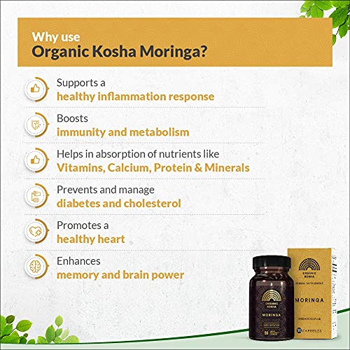 Pure moringa capsules for wellness