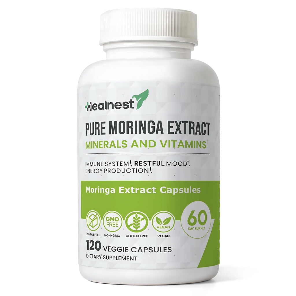 Pure Moringa extract capsules for energy