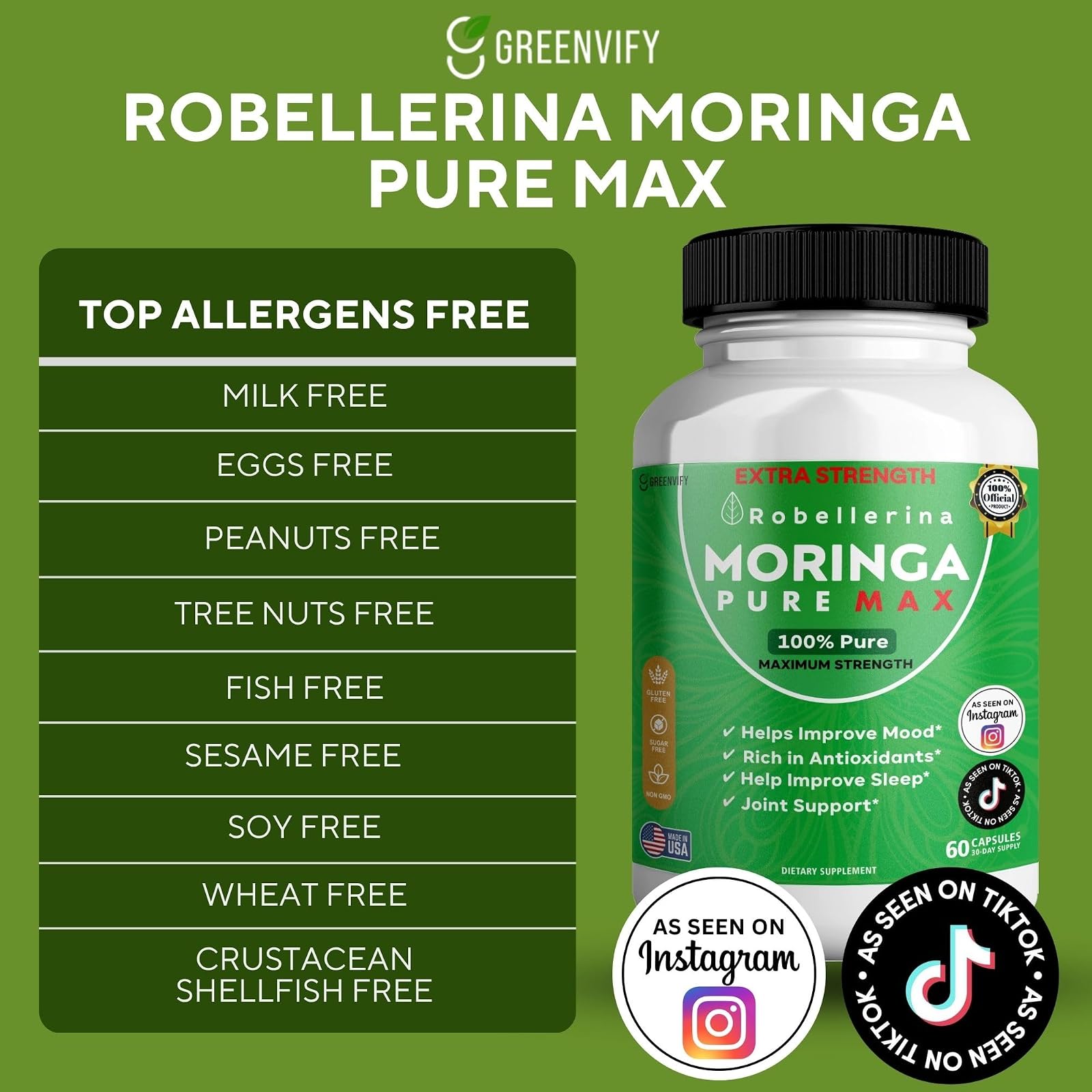 Pure Moringa extract for energy boost