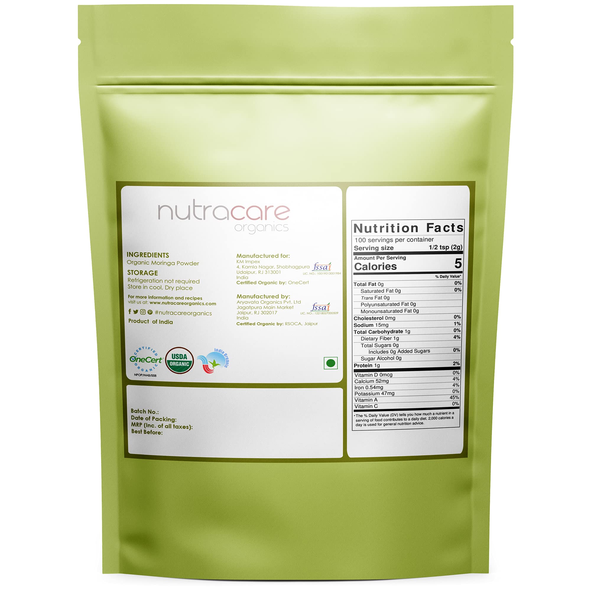pure moringa oleifera for health