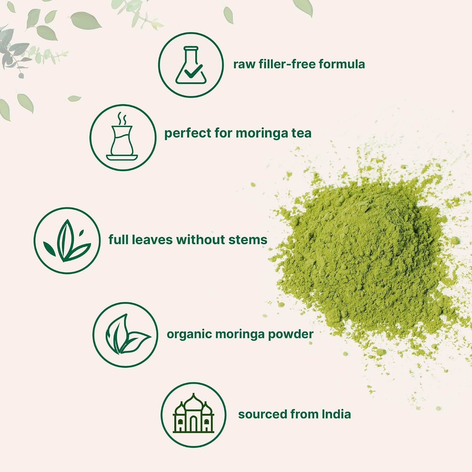 pure moringa powder for energy boost