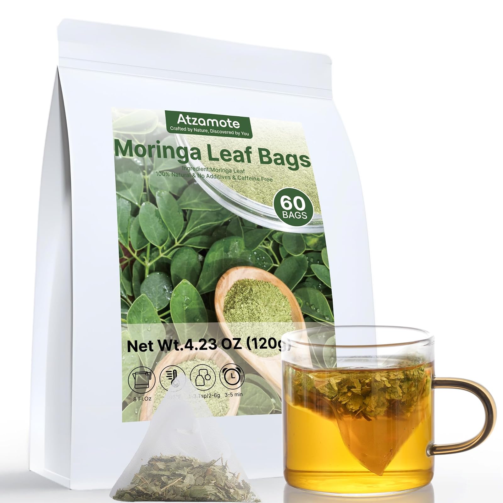 pure moringa tea bags for wellness