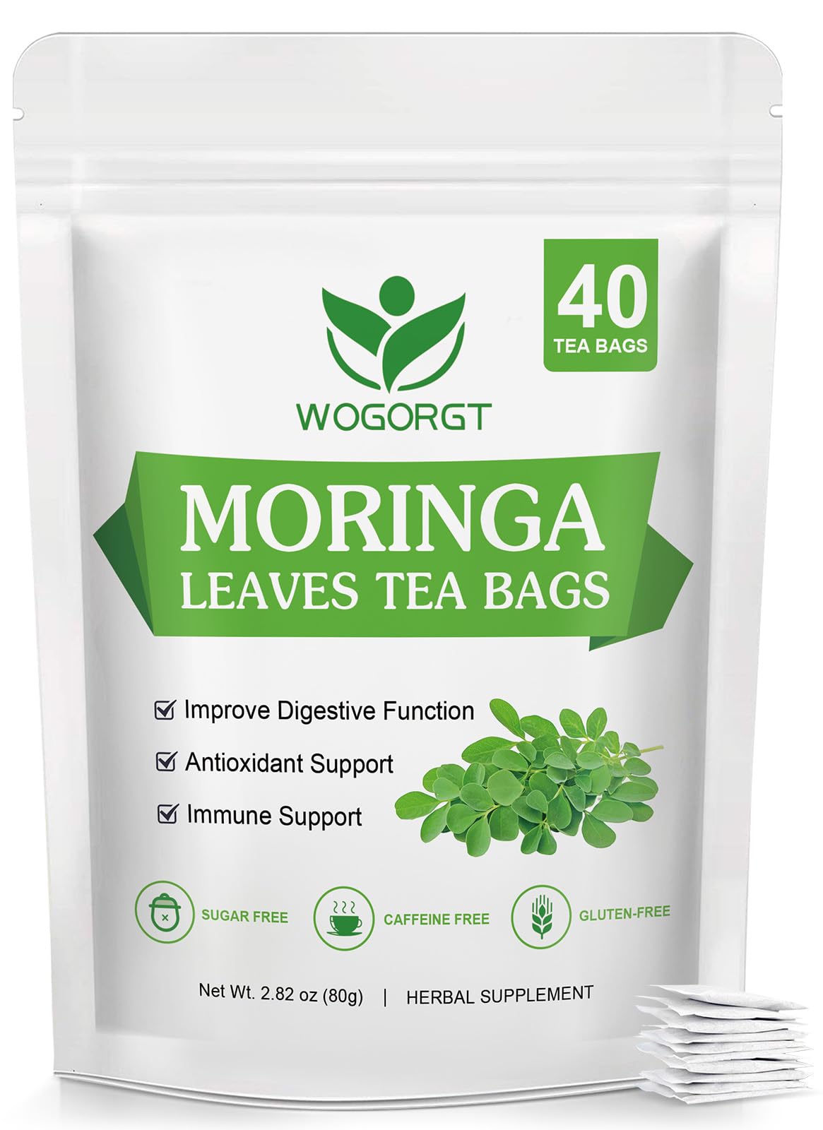 pure moringa tea bags for wellness