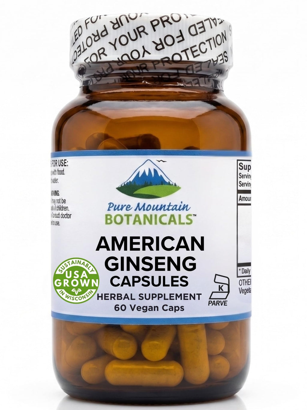 pure mountain botanicals ginseng capsules