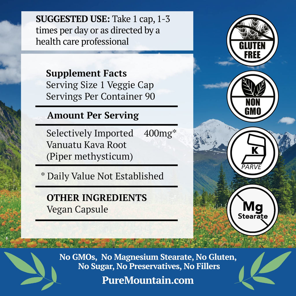 pure mountain botanicals kava kava capsules