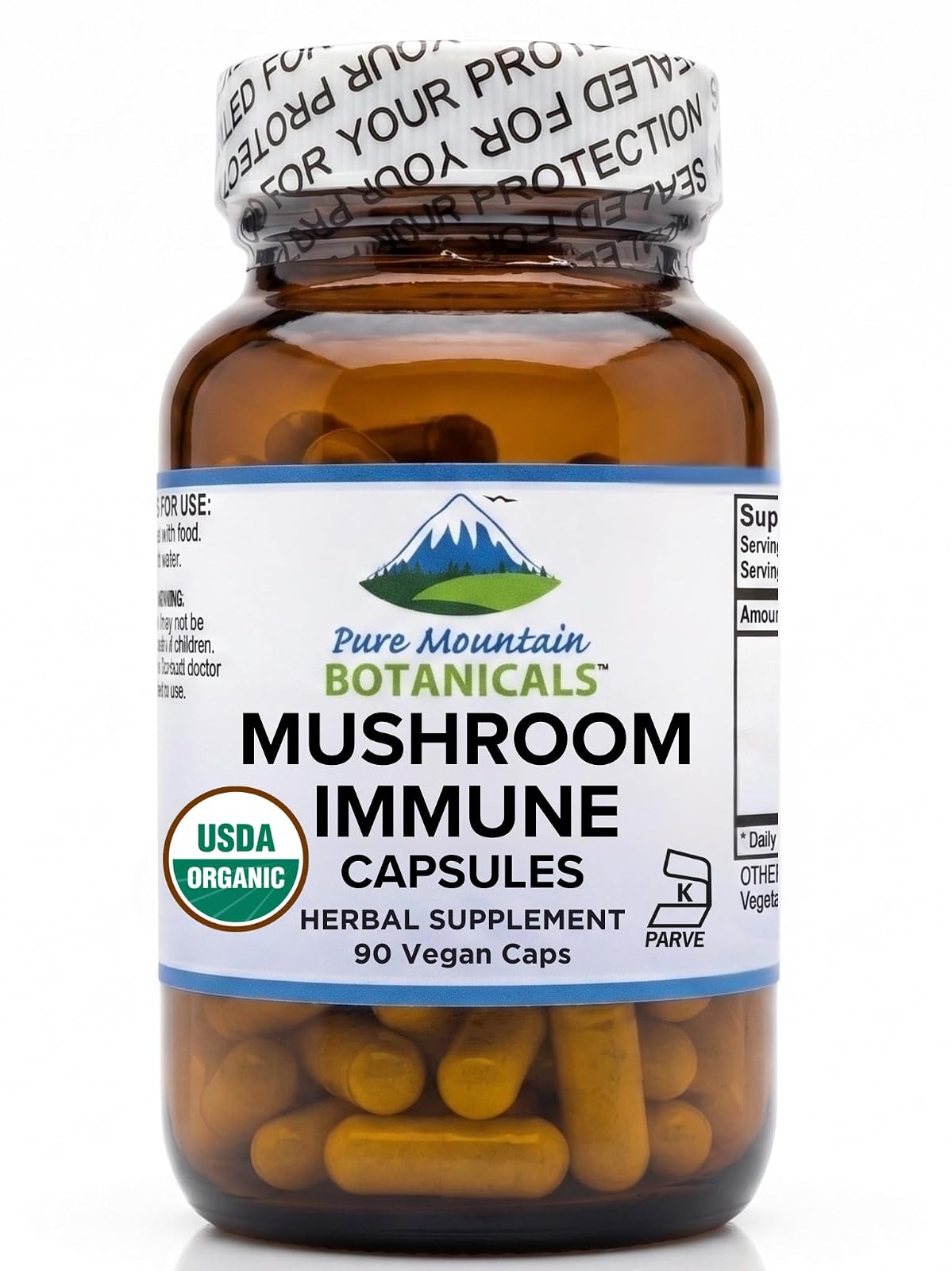 Pure Mountain Botanicals mushroom capsules