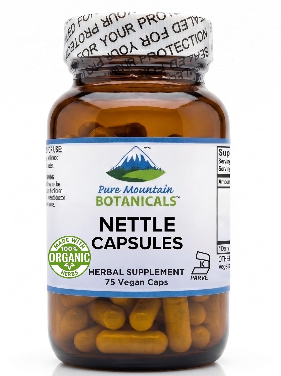 pure mountain botanicals nettle capsules