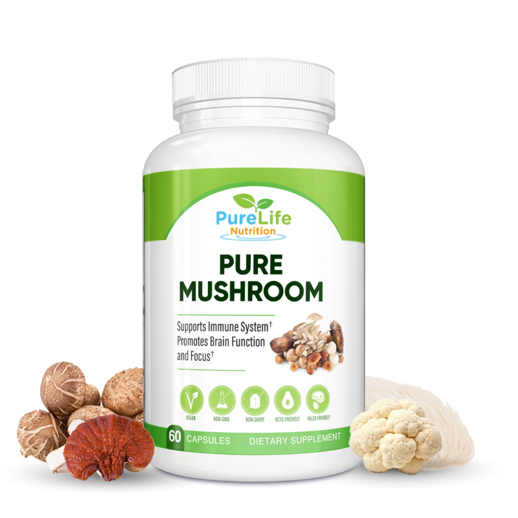 pure mushroom brain supplement capsules