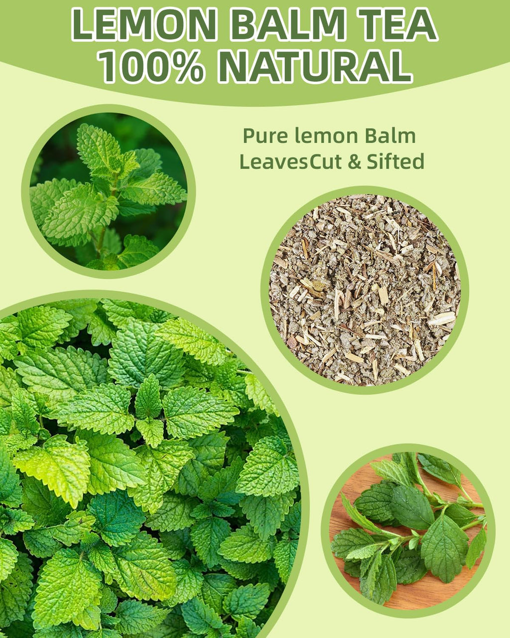 pure natural lemon balm herbal tea