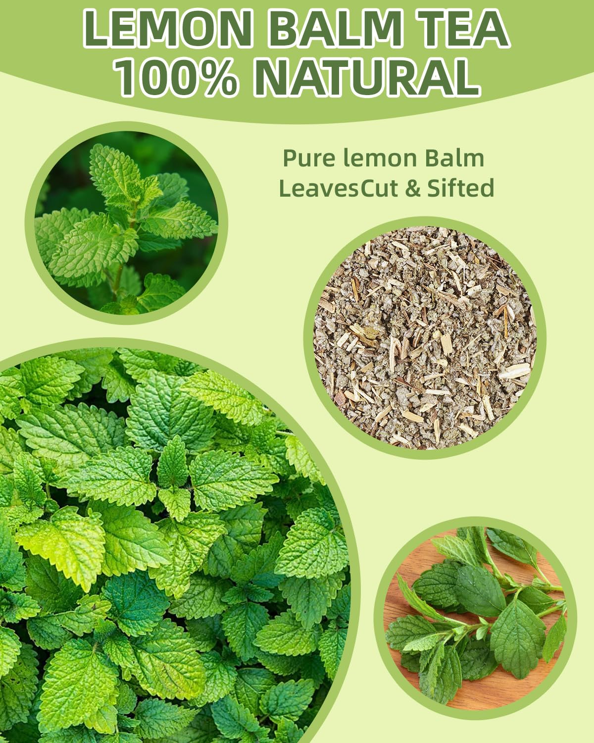 pure natural lemon balm herbal tea