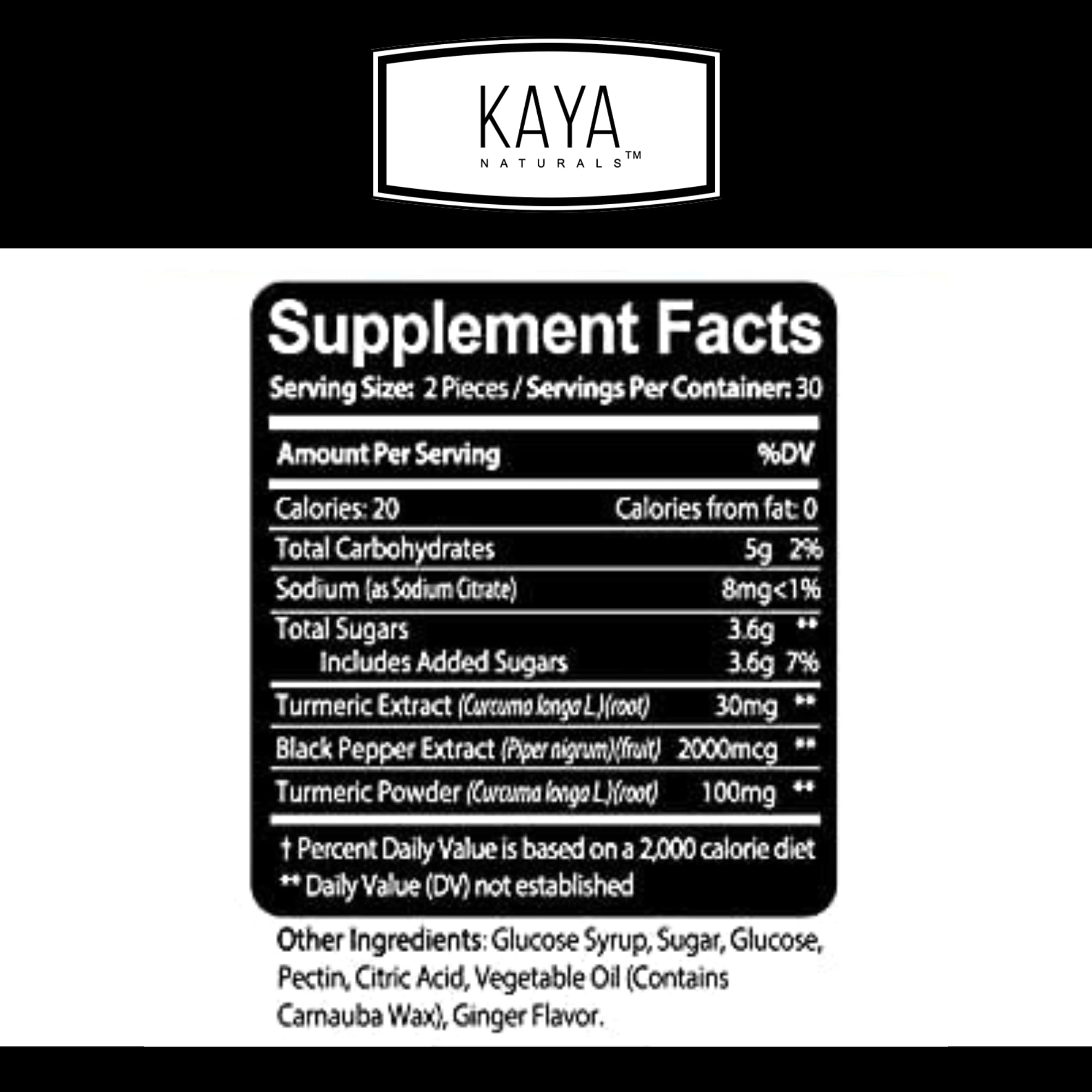 Pure nature curcumin and ginger gummies
