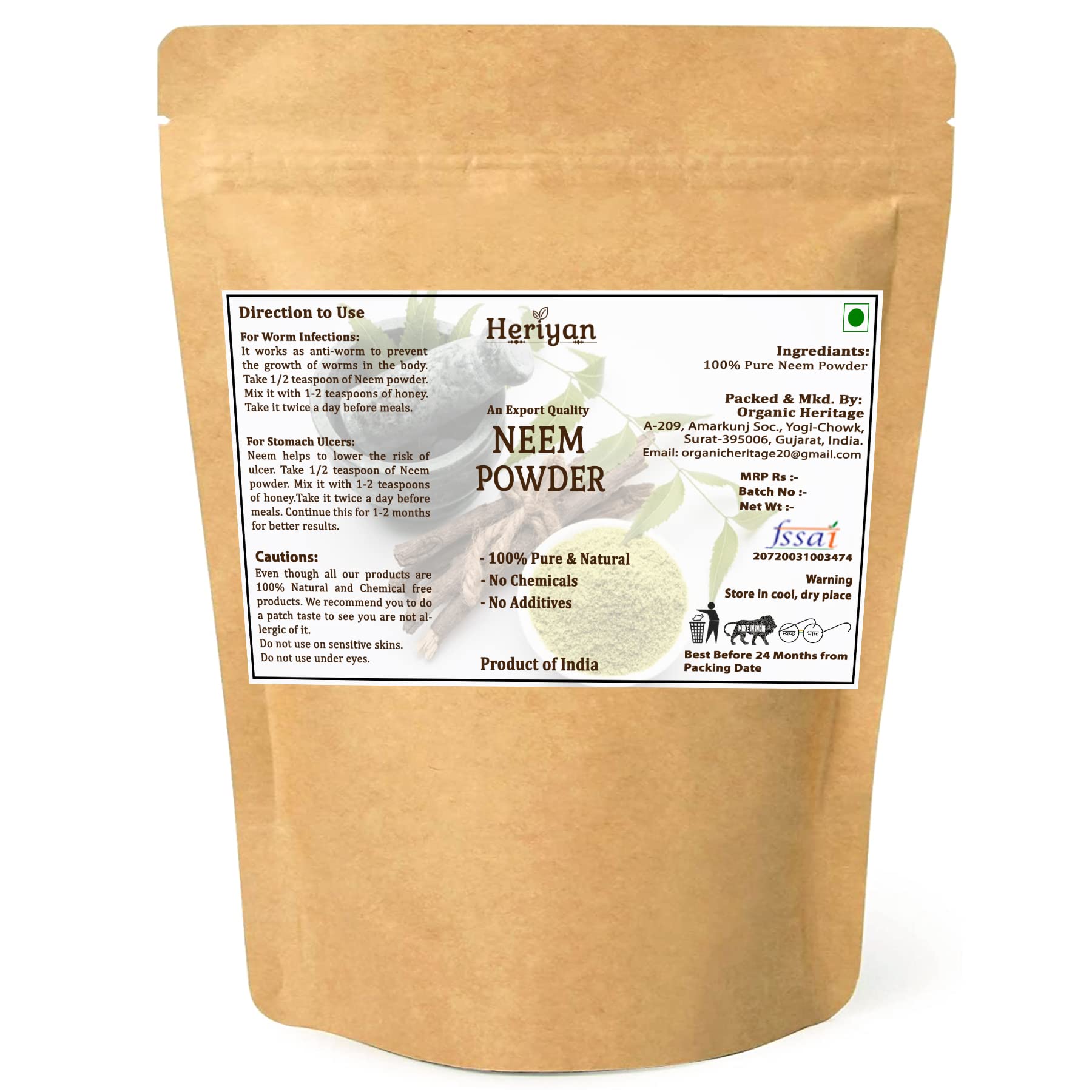pure neem leaf powder benefits