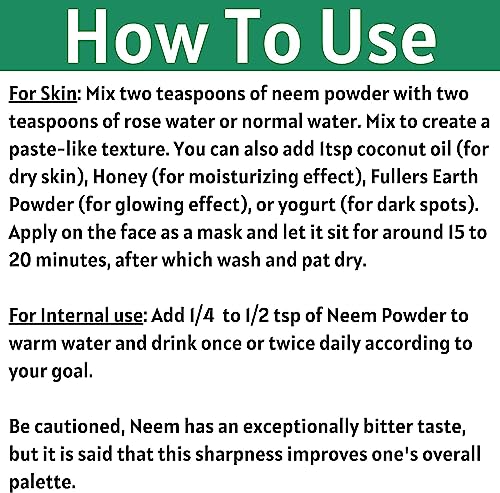 Pure neem powder for holistic healing