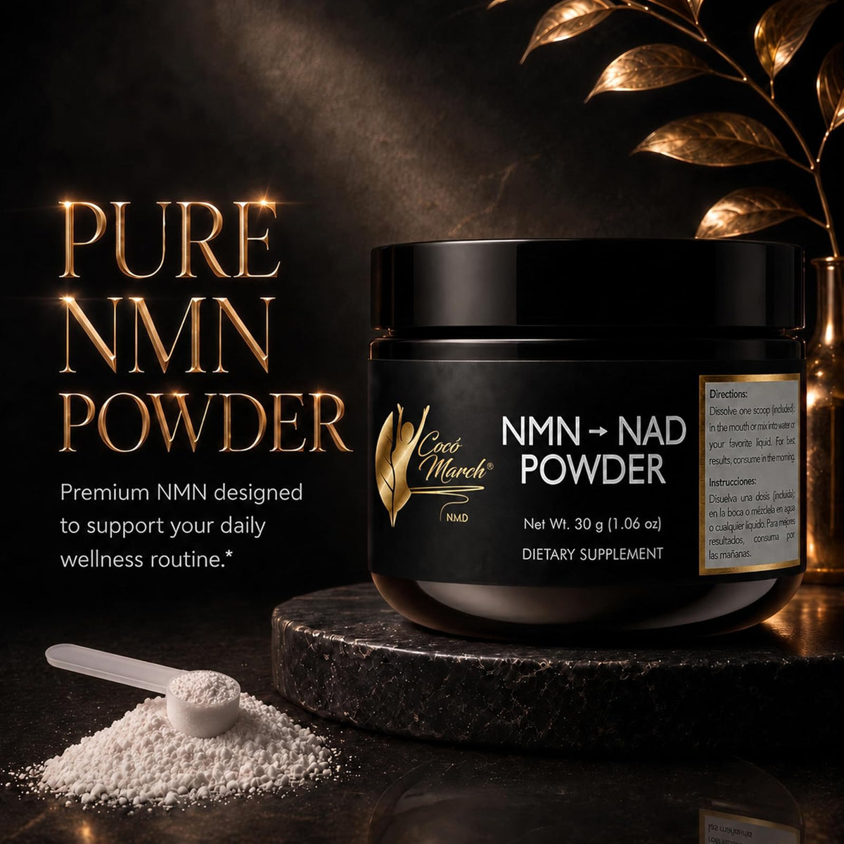 Pure NMN NAD powder for vitality