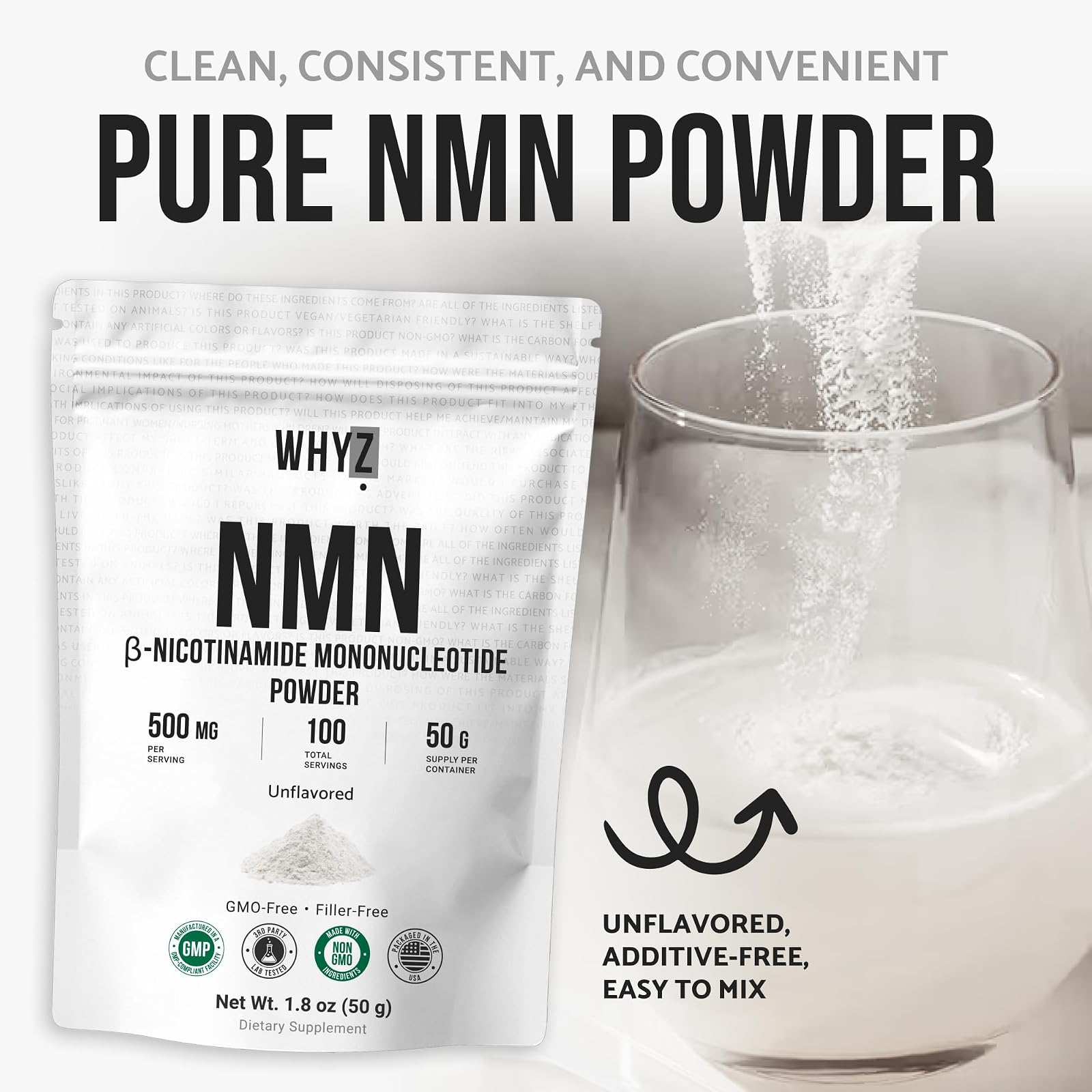 Pure NMN powder for cellular health