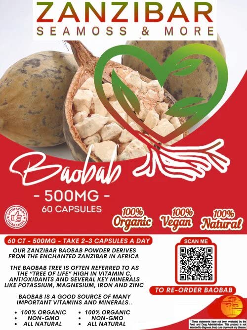 pure non-GMO baobab capsules for digestive health